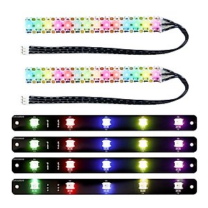 Yahboom LED Strip Light Programmable WS2812 DC 5V PH2.0 RGB Full Color-Driven Compatible with Raspberry Pi Pico Arduino Microbit STM32 ESP32 5 Bit 4PCS 14 Bit 2PCS