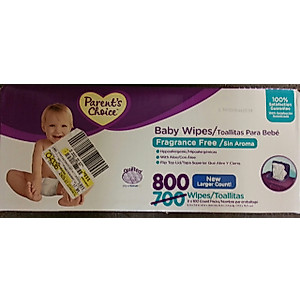 Parents Choice Fragrance Free Quilted Baby Wipes, 800 sheets