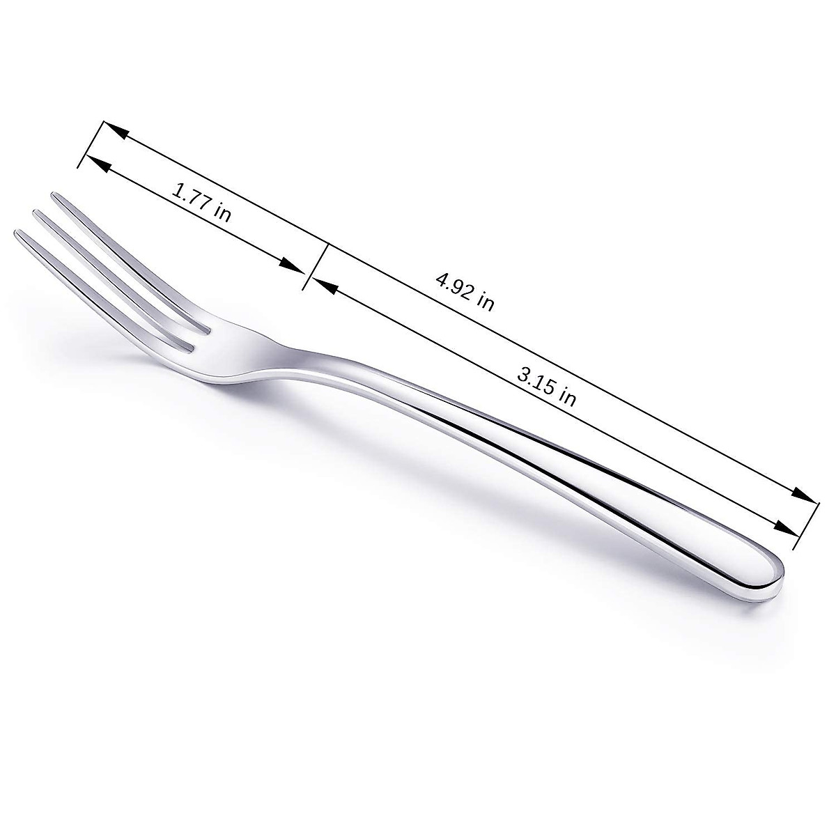 Csinos 304 Stainless Steel Mini Fruit Forks Small Dessert Forks 12-piece Appetizer Forks Silverware Set