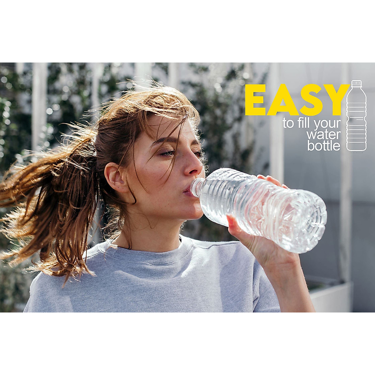 Water Bottle Dispenser Pump, Silikang Electric Automatic USB Charging 5 Gallon Portable Drinking Water Dispenser, Fits Most 2-6 Gallon Water Bottle, Water Jug Dispenser for Home Office Outdoor