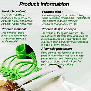 Fanslgeolsy Stainless Pickle Fork 2 Pack, Pickle Grabber, Detachable Pickle Grabber Tool, Prevent Pickle from Slipping, Compatible with all Pickle Jar