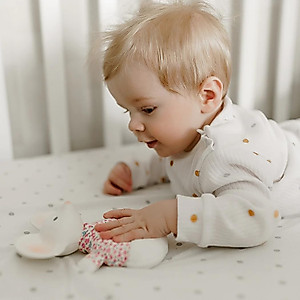 Tikiri Meiya The Mouse Soft Rattle with Rubber Head (Pink)