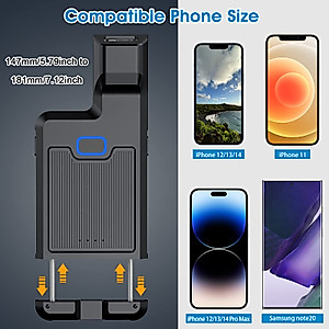 2D QR Bluetooth Barcode Scanner, Wireless Adjustable Back Clip Phone Bar Code Scanner for 1D 2D Data Matrix Code Reader, Work with iPhone, Android, iOS for Warehouse Library Book Inventory