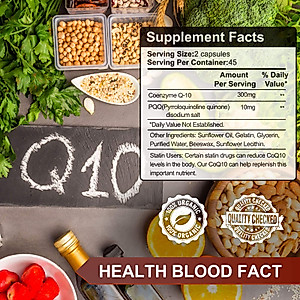 VIVALIFER CoQ10 300mg - High Potency Coenzyme Q10 Supplement for Antioxidant, Energy Production & Heart Function - 90 Softgels