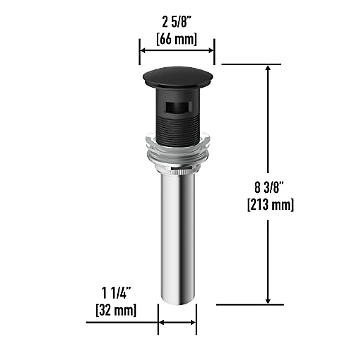 VIGO VG16002MB 2.75" L -2.75" W -8.75" H