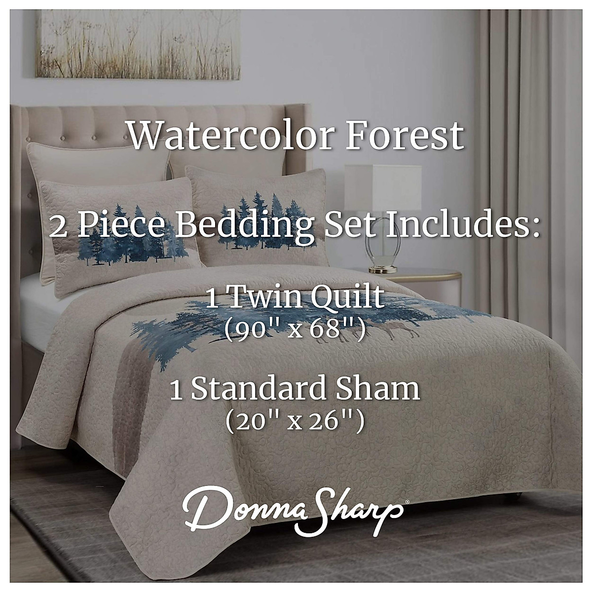 Donna Sharp Watercolor Forest Twin Set