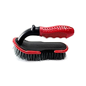 Maxshine Tire & Carpet Curved Brush, Stiff Bristle Wheel Cleaning Brush for Car Detailing(Length: 190mm)