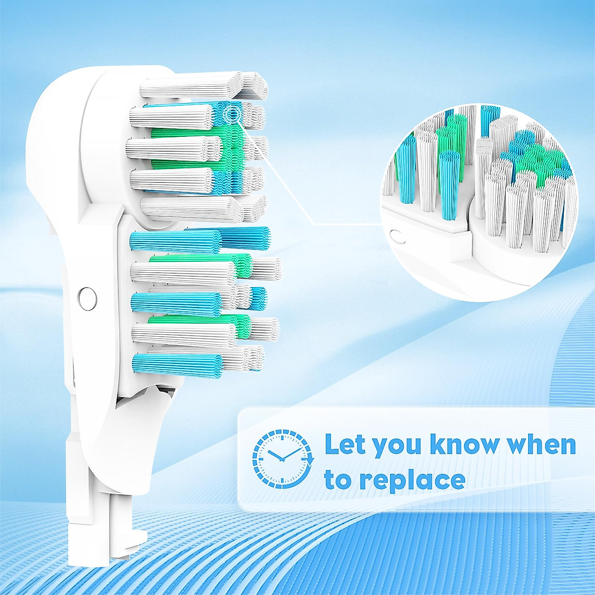 12 Pcs Electric Toothbrush Dual Clean Replacements Attachments Brush Heads Sensitive Refill Accessories fit for Oral B 4732 3733 4734