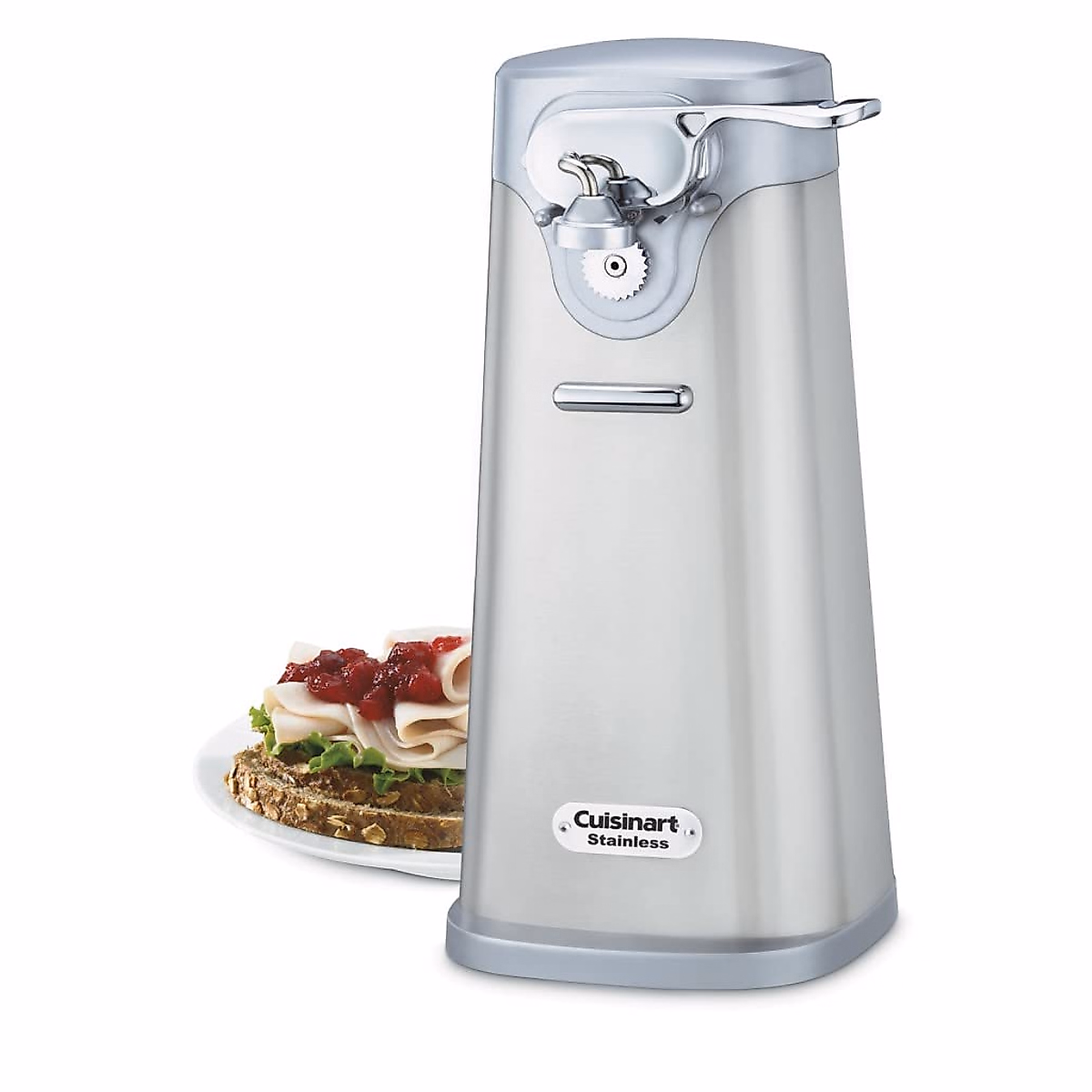 Cuisinart SCO-60 Deluxe Electric Can Opener, Quality-Engineered Motor System Allows you to Open Any Size Can, Stainless Steel