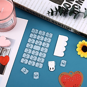 Jetec 120 Mini Clear Hook Clips With144 Pcs Tapes Christmas Transparent Light Hook Clips Self Adhesive Hooks Hanging Clip Multifunction Xmas Decoration Wall Hanging Clips for Outdoor Indoor