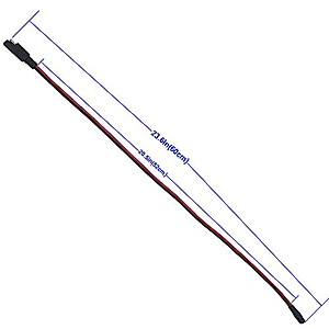 (2 Pack) COMeap SAE Plug to DC 5.5 x 2.1mm Female Adapter Cable with SAE Polarity Reverse Adapter for Solar Panel Charger and Automotive Battery 14AWG 23.6-Inch(60cm)