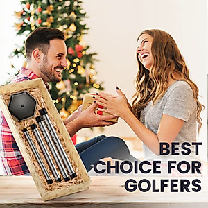 ToVii Golf Travel Bag Support Pole, Telescopic Golf Travel Bag Support System Aluminum Alloy Golf Support Rod and Hexagon Anti-Impact Support Top, Golf Club Travel Support Protection (Black)