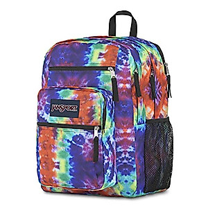 JanSport Big Laptop Backpack for College - Computer Bag with 2 Compartments, Ergonomic Shoulder Straps, 15” Laptop Sleeve, Haul Handle - Book Rucksack, Red Hippie Days