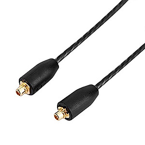 DIY Upgrade 3.5mm Headphone Cable with Mic, Stereo Audio Cable with Volume Control Audio Cable Compatible with MMCX Connector SE215 SE425 SE535 (Black)