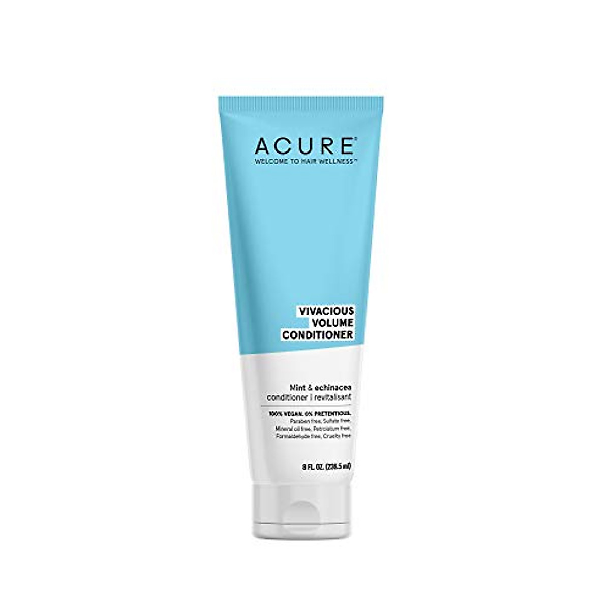Acure Vivacious Volume Conditioner | Mint & Echinacea Volume Regimen: Lift and Nourish Fine, Fragile Hair for Fullness and Body, 8 Fl Oz