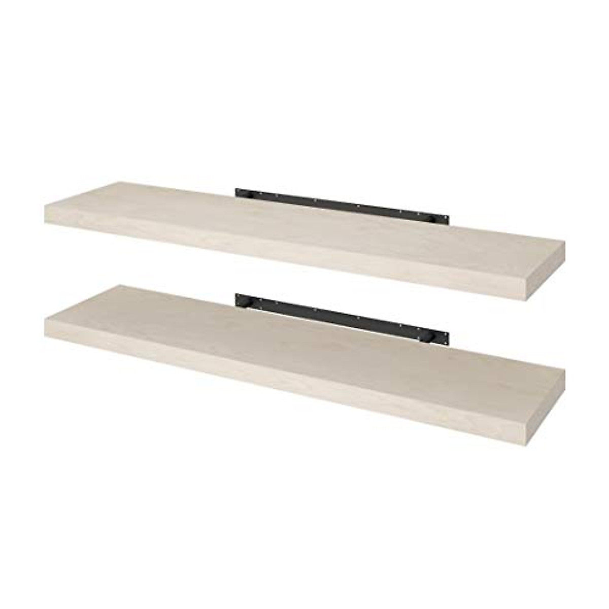 Bestar Universel 12W Set of 48W x 12D Floating Shelves in Natural Yellow Birch