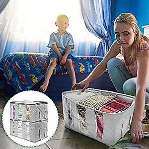 Vetitkima Storage Bags for Blankets and Quilts, Home Closet Storage Bags Clothes Container Bag Foldable