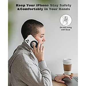 Magnetic Phone Ring Holder,Adjustable Finger Ring Stand Magnet Phone Grip, Only Work for iPhone 14 Plus 13 12, Pro, Pro Max, Mini, Mag Safe Accessories