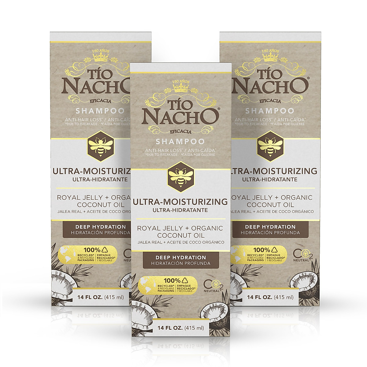 Tio Nacho Coconut Oil Shampoo Value Pack, 14 Fl Oz (Pack of 3)
