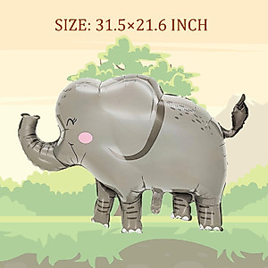 Jungle Animal Balloons Jungle Safari Birthday Party Decorations Giant Safari Animal Foil Balloons for Kids Boys Safari Jungle Baby Shower Birthday Wild One Zoo Party Decorations 5 Pack