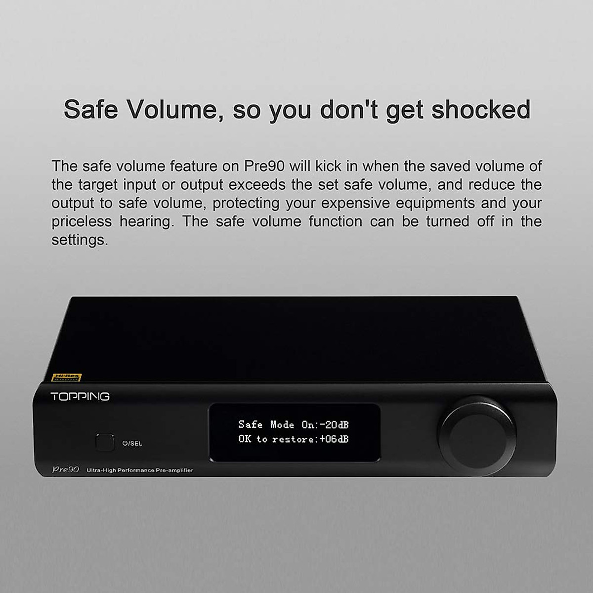 Topping PRE90 Preamplifier Preamp Amplifier Pre-amp Ultra-High NFCA Modules RCA Balanced XLR Output for D90se D90 A90 EXT90 Audio DAC with Remote Control (Black)