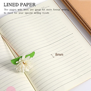 30 Pack Journal Notebook, Kraft Cover 80 Pages Lined Paper Journal for Traveler, Notes, Memo - Bulk Journals Sewn Brown Notebook for School Supplies, Office Supplies, 8'' x 5.6''