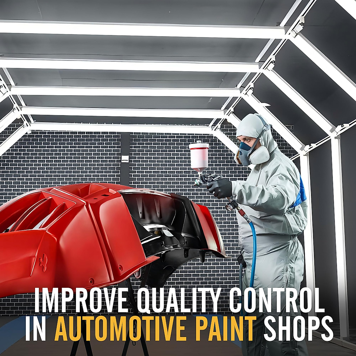 GOSLARLIT LED Tunnel Lighting, Car Detailing Tunnel for Car Care,Inflatable 6500k,110-120lm/v,100mm