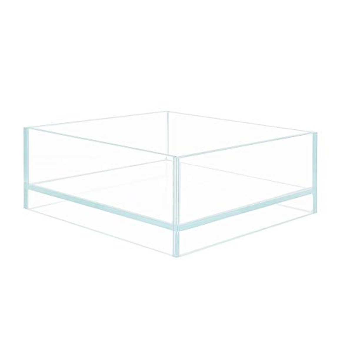 HIRO Aquatics Nano Shallow Rimless Tank, Gift for Plant Lover. Low-Iron Glass, 20X20X8cm, for Wabikusa, Little Pond, Terra Base & Nano Terrarium