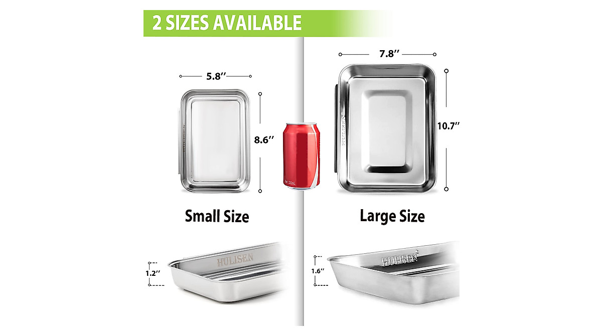 HULISEN Large Breading Trays Set - Easy Dredging & Marinating