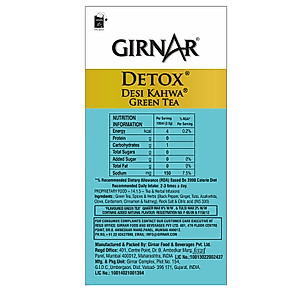 Girnar Detox Green Tea, (36 Teabags)