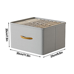 PONPRNGY Cloth Storage Bin - Large Capacity Storage Bins Closet Organizer System, Household Wardrobe Layered Sorting Box Clothes Pants Fabric Art Drawer Folding Clothes Storage Box (B/medium)