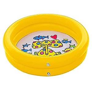 Nflatable Kids Kiddie Pool, Wading Pool for Toddler Durable Swimming Pool, Family Above Ground Pool, Summer Outside Round Pools for Children Adults Garden Backyard,Yellow