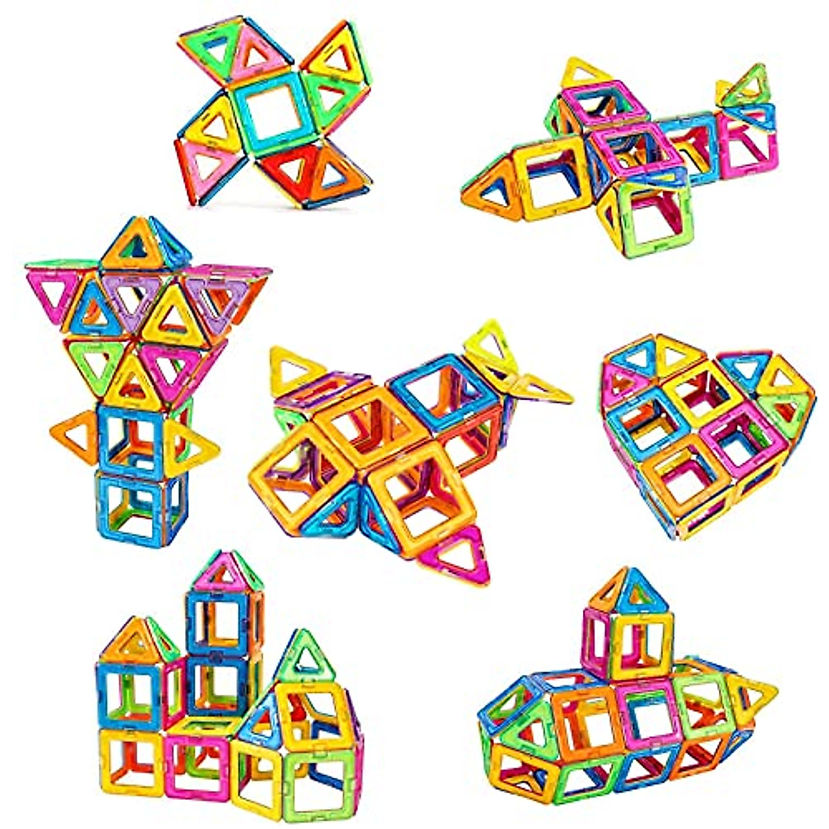 Rock Goldfish Magnetic Blocks Building Toys for Kids, Magnetic Tiles STEM Kit Educational Stacking Blocks Toys for Boys and Girls(X-24)