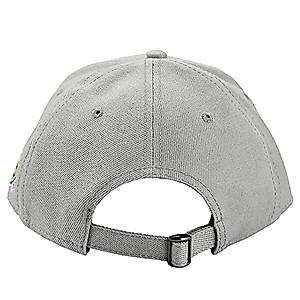 Bioworld Super Mario Bros Mushroom Kingdom Woven Patch Cotton Twill Structured Cap Gray