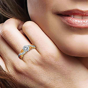 The Danbury Mint Birthstone Swirl Personalized Ring (March, 9) | Crystal Birthstone Jewelry | Birthstone Ring | Gifts for Women | #11084-0014