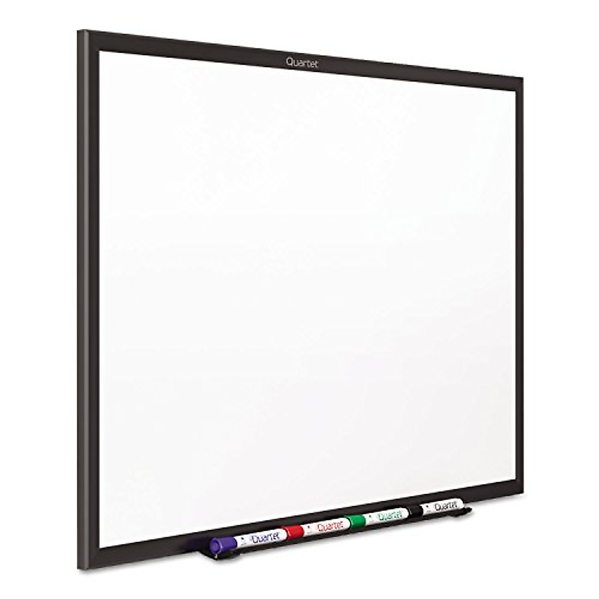 Quartet Whiteboard, Non-Magnetic Dry Erase White Board, 3' x 2', Total Erase, Black Aluminum Frame (S533B)