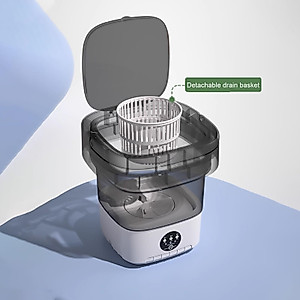 YZMJXNYY Portable Washing Machine, Mini Foldable Washer with Dryer, Small Collapsible Washer with Deep Cleaning of Underwear, Baby Clothes and Small Clothes for Apartments, Dormitories(Pink,11L)