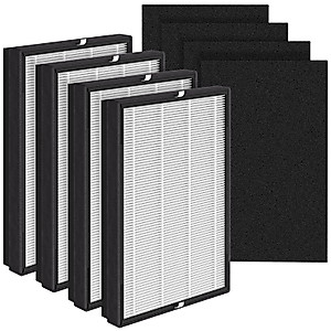 XBWW 4 Packs F2 A2 H13 True HEPA Replacement Filters Compatible with 3M Filtrete Room Air Purifi-er Models FAP-C02WA-G2 FAP-C03BA-G2 FAP-T03BA-G2 FAP-SC02N FAP-SC02W FAP-C02-A2 FAP-C03-A2 FAP-T03-A2