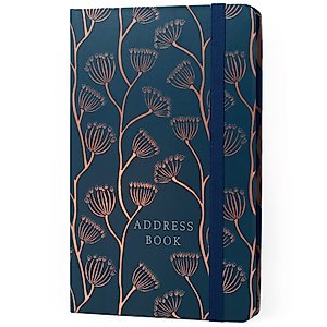 Boxclever Press Small Address Book with Over 400 Spaces! Hardcover Address Book with Alphabetical Tabs, Pocket & Change of Address Labels. Stunning Address Books - 8 x 5''