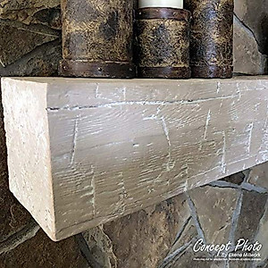 Ekena Millwork MANUPC04X04X60ZD Pecky Cypress Faux Wood Fireplace Mantel, 4"H x 4"D x 60"W, Premium Aged