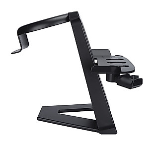 CHICIRIS VR Headset Stand and Controller Holder, Portable VR Headset Stand Compatible Easy to Install with a Stable Base for Rift S for Vive for Quest 2(Black)