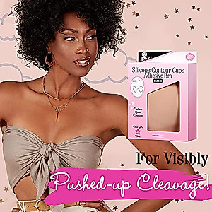 Hollywood Fashion Secrets Silicone Breast Contour Cups, Self-Adhesive, Reusable, Hypoallergenic - Size C