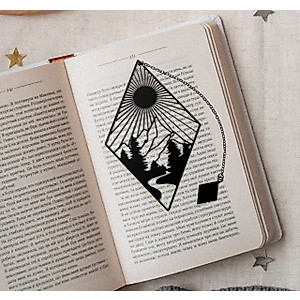 Bookmark, HOMEMARS Sun Design Black Hollow Carved Bookmarks, Book Mark Metal Birthday Gifts Teacher Gifts for Women, Mom, Gifts for Men, Christmas , Graduation, Mothers Day Valentine's Day