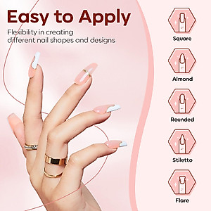 Modelones Poly Nail Gel Kit 30ml 2PCS With Slip Solution Extension Builder Enhancement Professional Starter Kit All-in-One Nail Technician French Kit