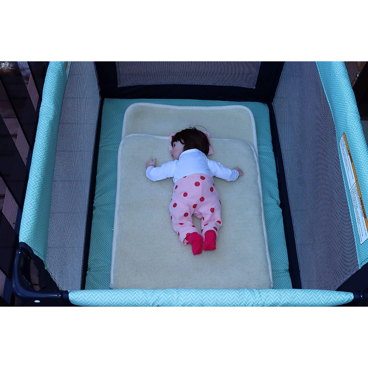 Go Planet First Merino Wool Natural Organic Baby Sleep Sack, Swaddle Blanket. Use with Stroller Bunting Bag footmuff, playpen to Keep Infant and Toddlers Warm , Off White , L 28 in x W 21 in