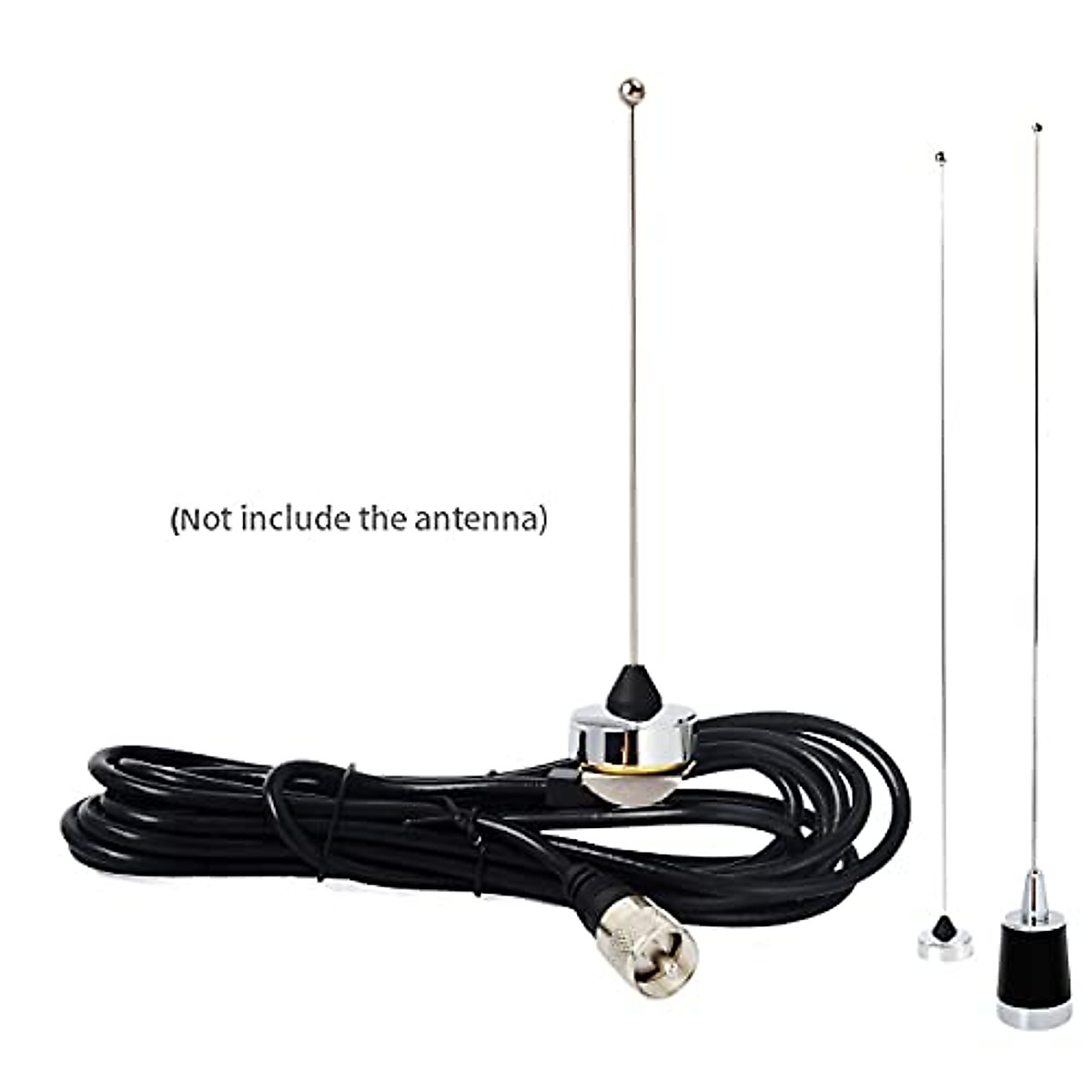 UAYESOK NMO Trunk Fix Bracket Lip Antenna Mount 3/8" to 3/4" Hole Mount with 13ft/4M PL259 Connector RG-58 Coax Cable for Yaesu Vertex Kenwood Mobile Radio NMO Radio Antenna