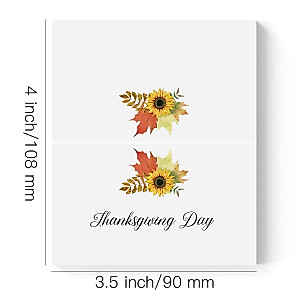 Thanksgiving Day Name Tents, Seating Cards, Table Tent Cards, Food Tent Cards - 25 Pack, Easy to Write, 3.5×2 Inches, Thanksgiving Day Party Decorations GEJ03