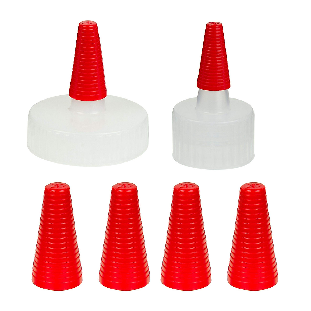 Kelkaa Long Red Tips for Yorker Spout Caps, Replacement Sealer Tips (Pack of 20)