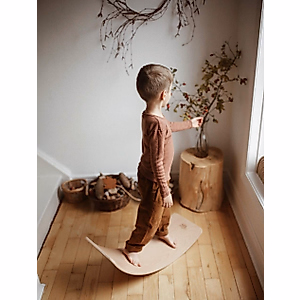Kinderfeets, Kinderboard, Waldorf Original Wooden Balance Board for Toddlers, Kids, Teens, Adults - Bamboo