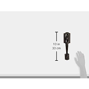 Schlage F93CAM716ACCLH Camelot Inactive Handleset with Accent Left-handed Lever, Aged Bronze